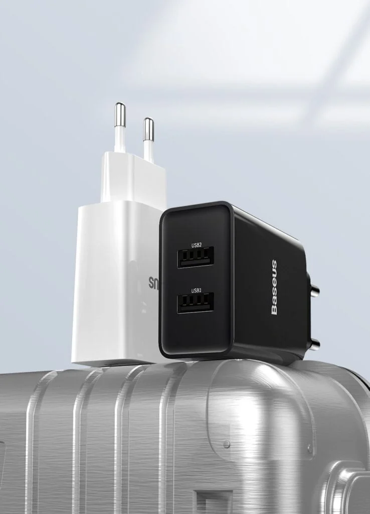 Incarcator Baseus Speed Mini Alb | Incarcator Dual U, 10.5W | Smartvolt.ro
